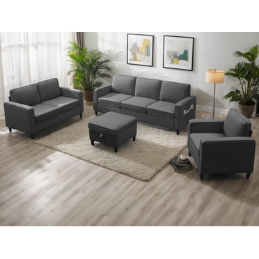 HomeStock Renaissance Revival 3 Piece Reclining Living Room Set , Sofa ...