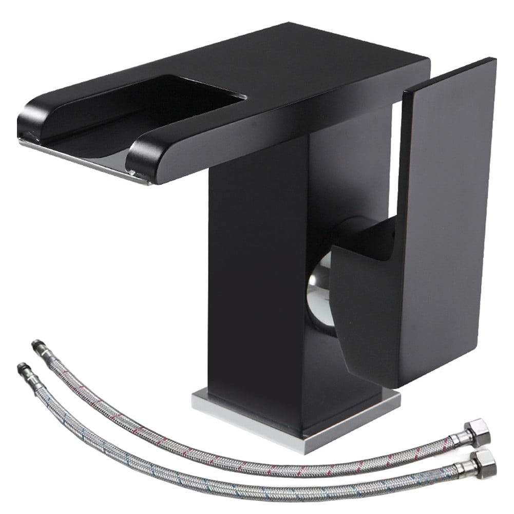 ikailun Led Waterfall Faucet Washbasin Tap Sink Basin Deck Mounted Cold ...
