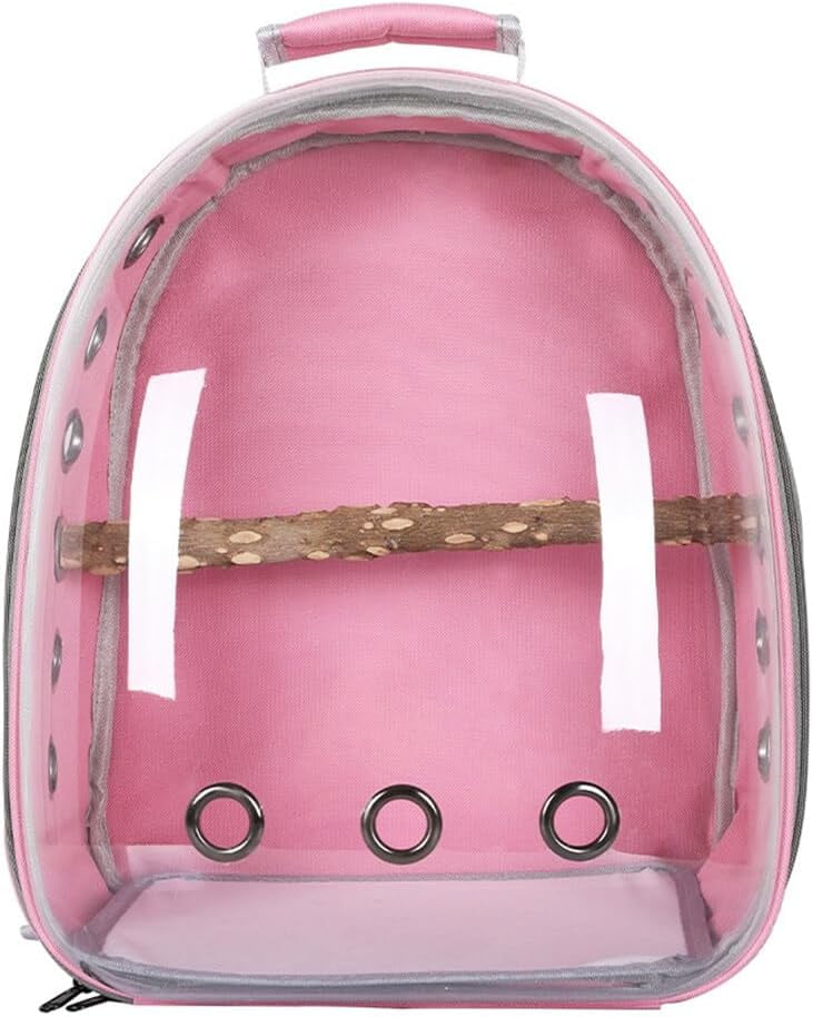 ikasus Parrot Backpack Transparent Pet Birds Carrier Shoulders Bag ...