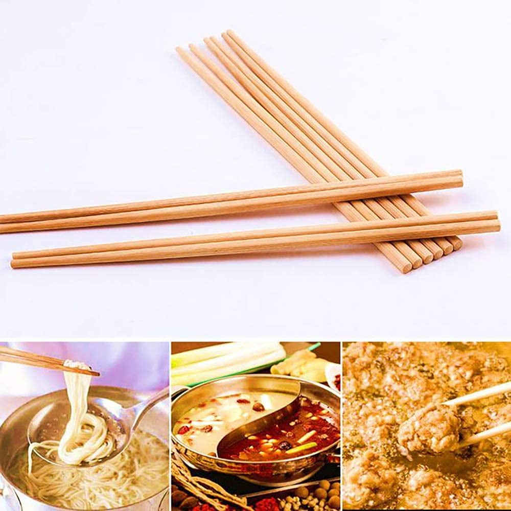 ikis 5 Pairs Natural Bamboo Cooking Chopsticks SquareHead HotPot ...