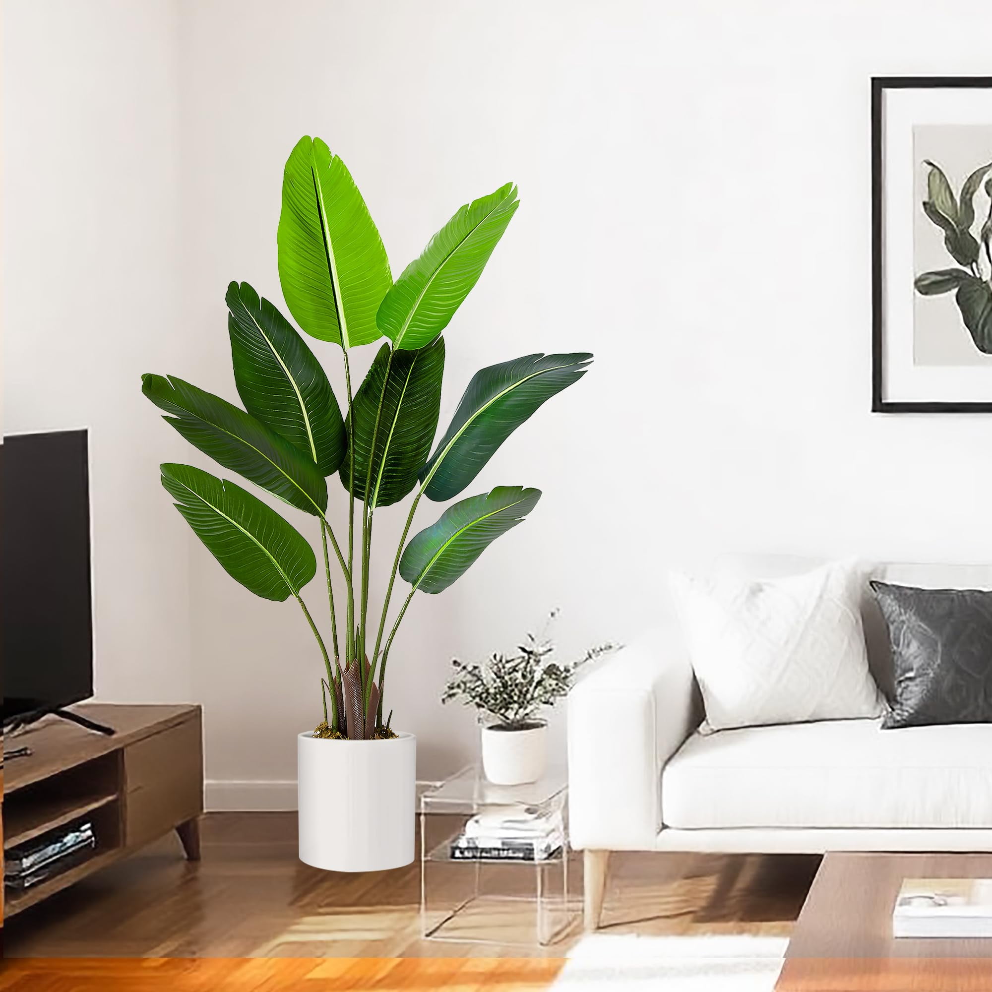 ilitphke Artificial Tree Bird of Paradise Artificial Plant, 4 Ft Faux ...