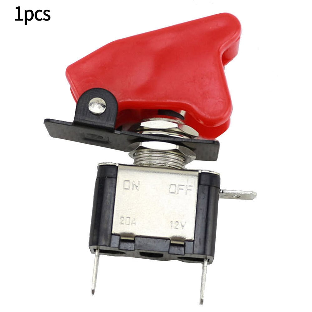 illuminated LED Toggle Switch with Missile Style Flick Cover 12V Car ...