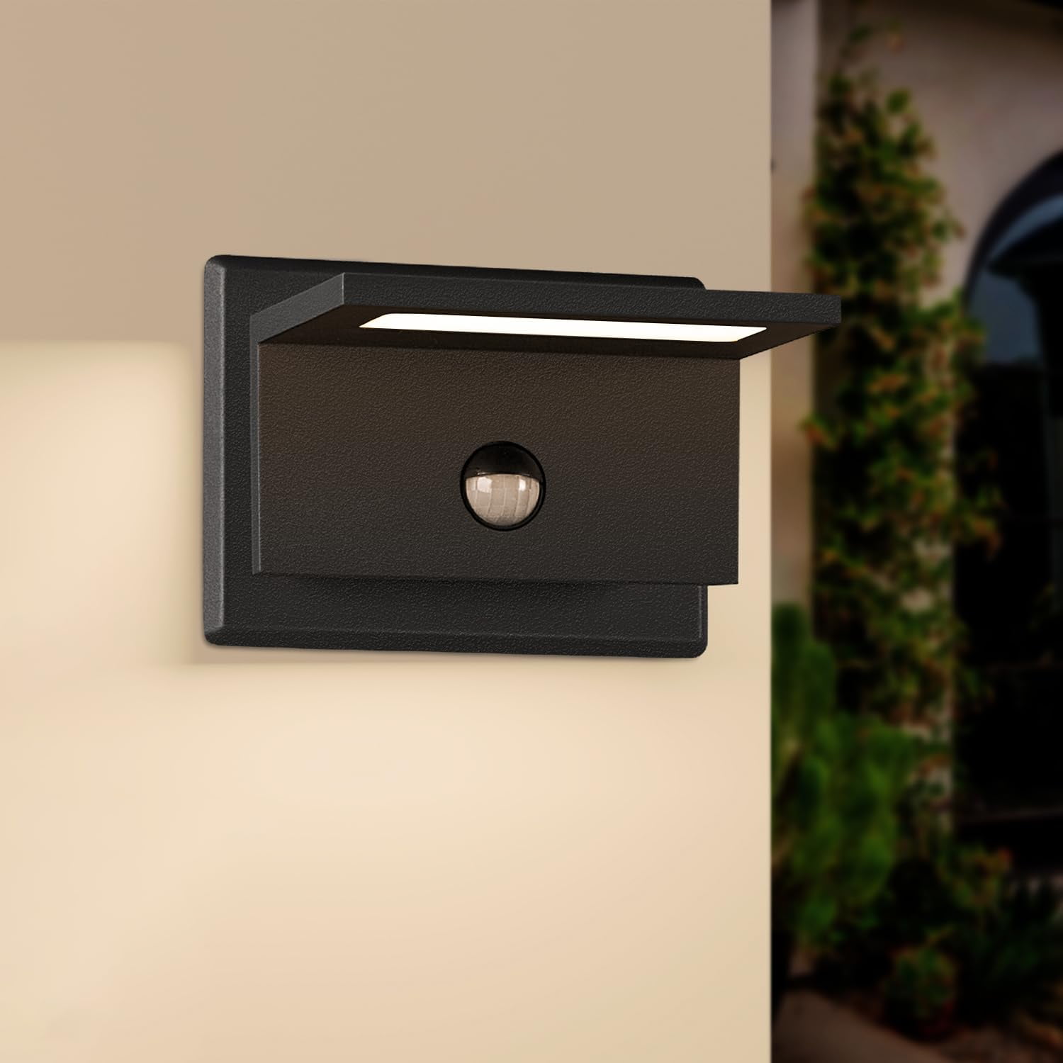 illumishin Outdoor Wall Sconce Light Motion Sensor LED Wall Mount Lamp ...