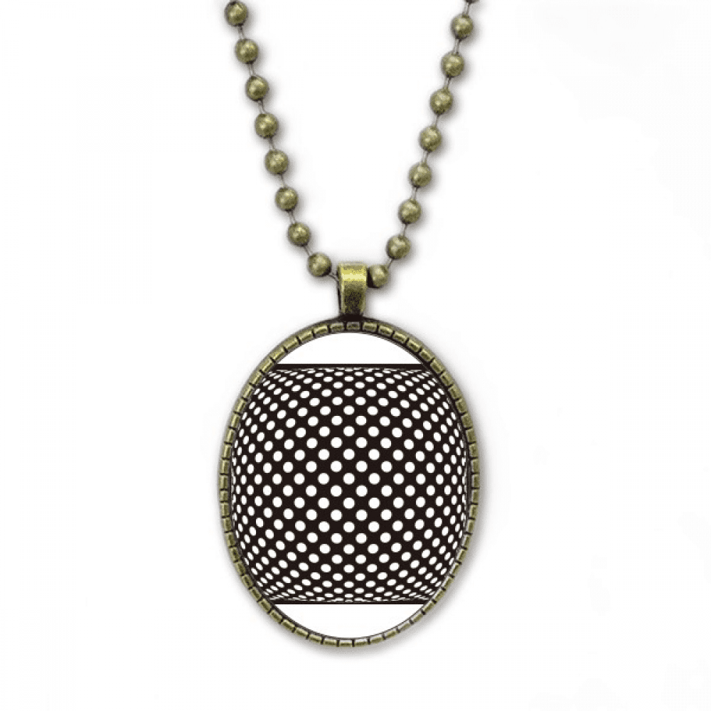 illusion line repeat spot necklace vintage chain bead pendant jewelry ...