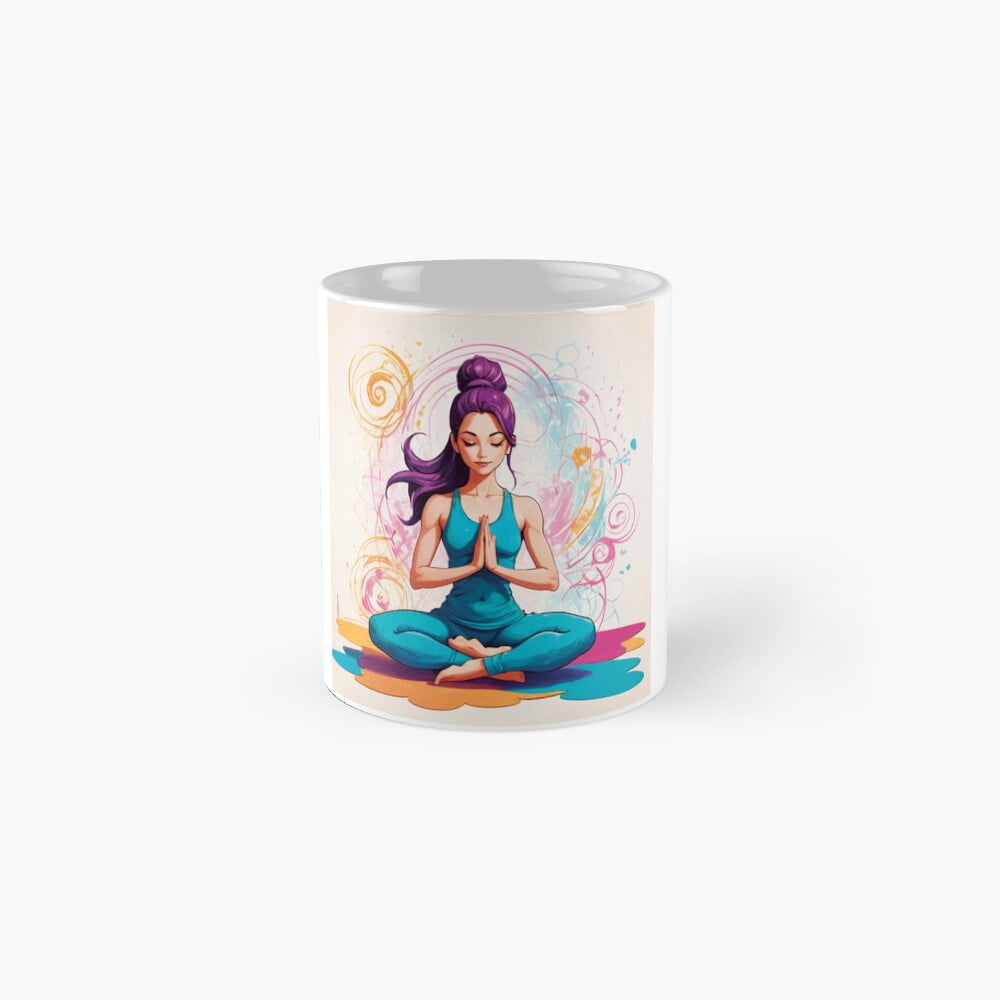 illustration of a yoga pose Classic Mug - Walmart.com