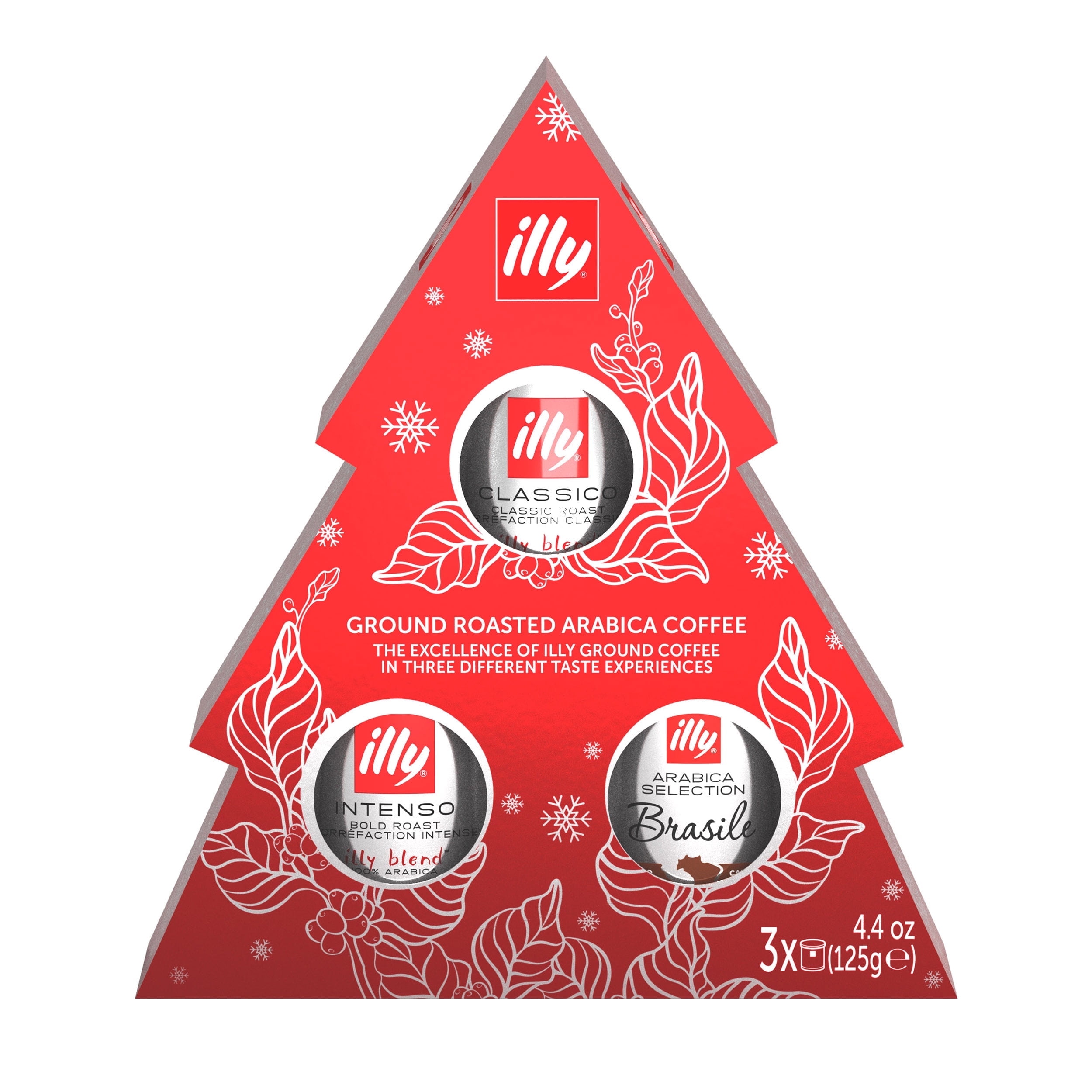 illy Ground Coffee Christmas Tree Variety Pack - Walmart.com