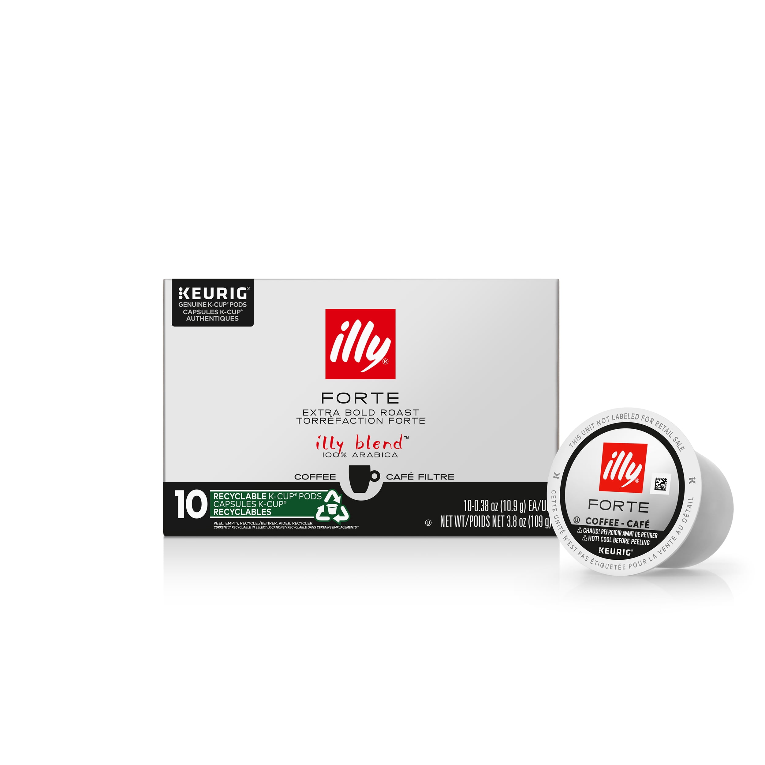 illy K-Cup Coffee Pods Forte Extra Bold Roast for Keurig Brewers, 10 Ct ...