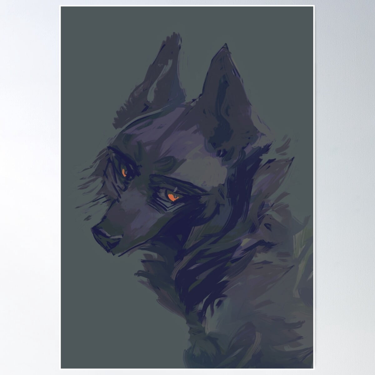 im tired (furry wolf painting) Poster, 16x24 UNFRAMED - Walmart.com