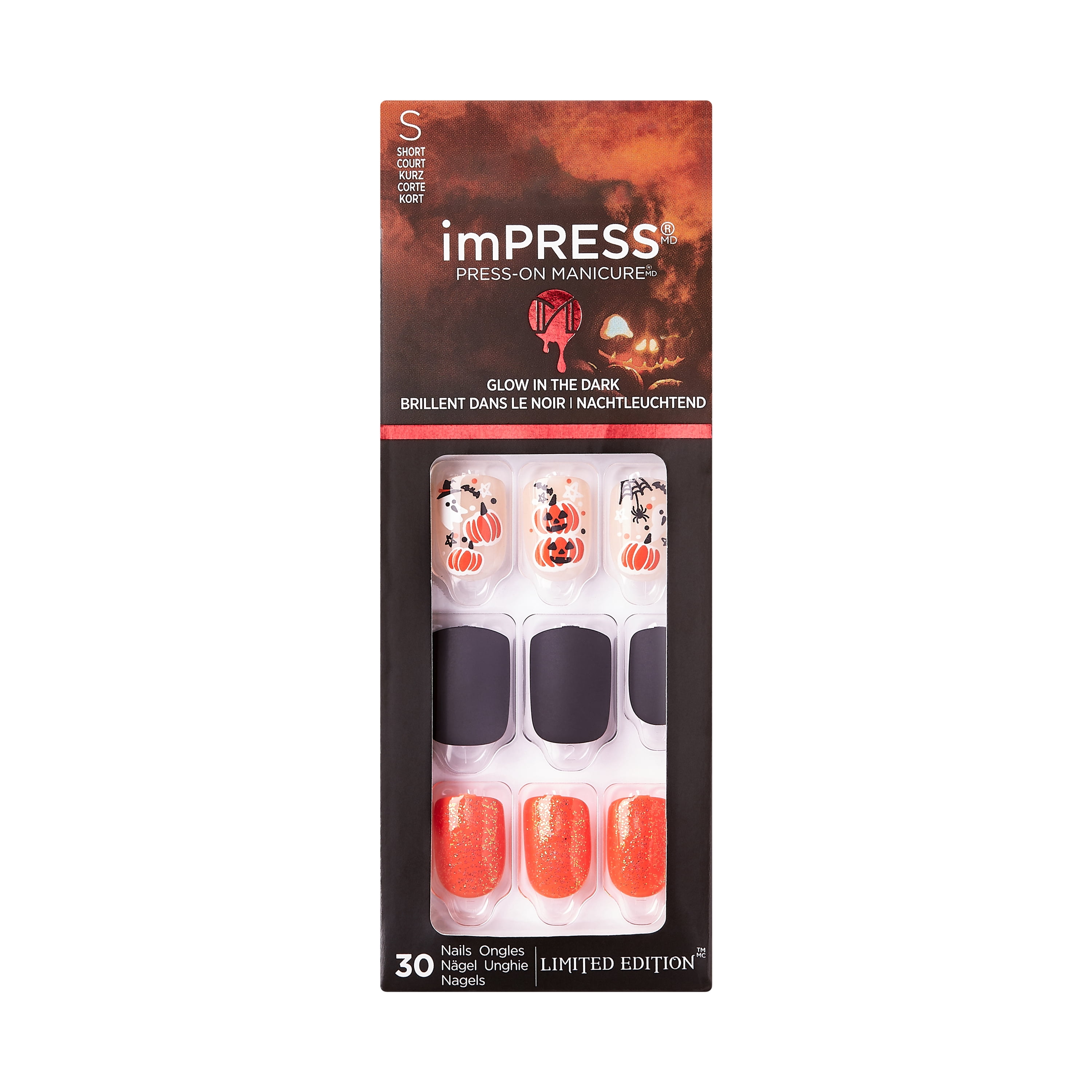 imPRESS Halloween Press-on Manicure, ‘Hey boo-tiful’, 30 Count ...