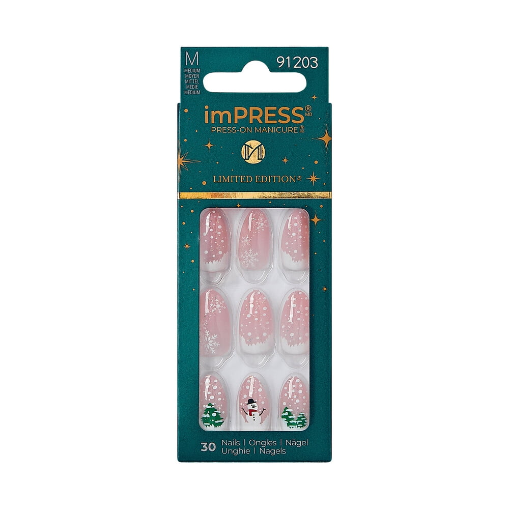 imPRESS Holiday Press-On Nails, Love at Frost Sight, Neutral, Medium ...