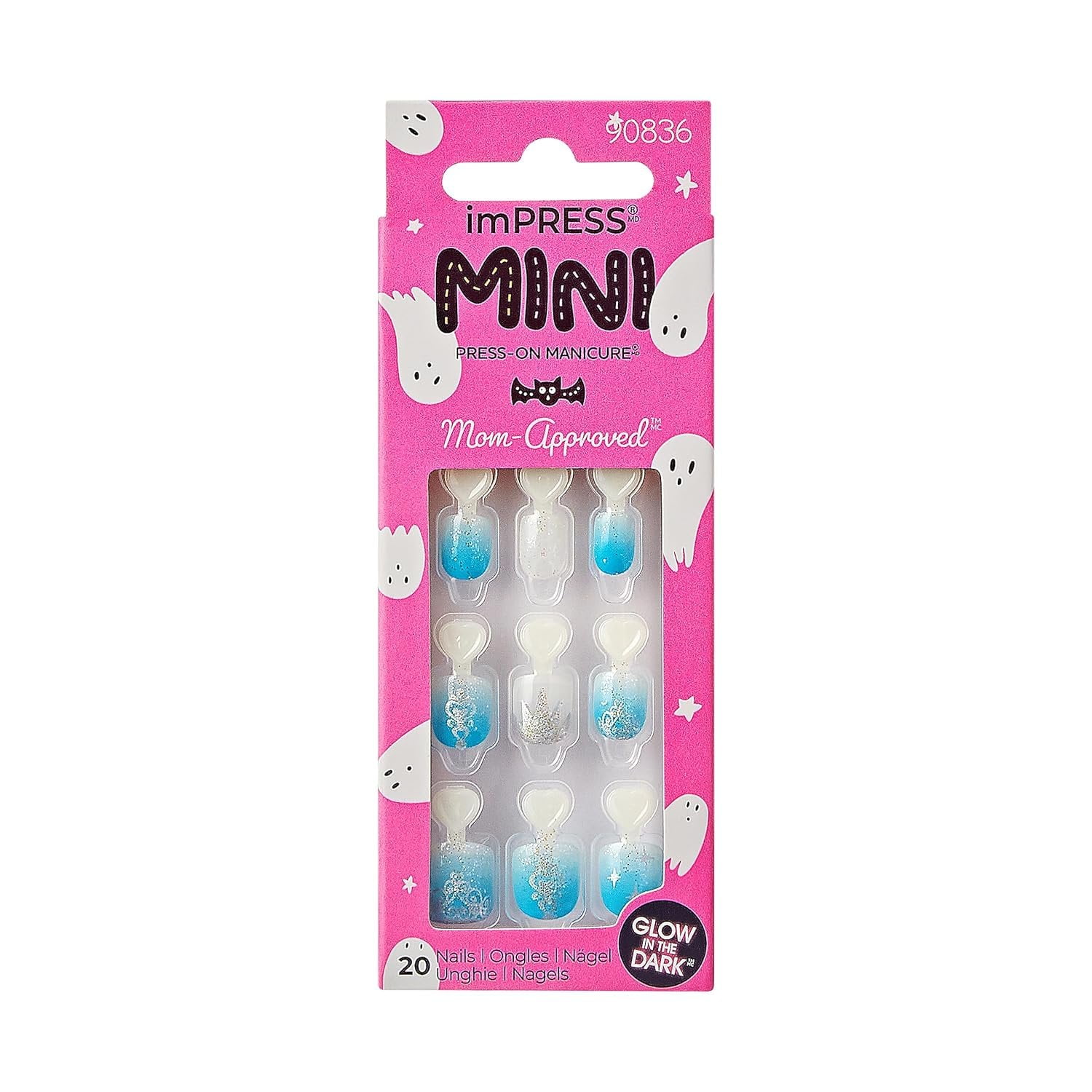 imPRESS MINI Halloween Press-On Nails for Kids, No Glue Needed, Blue ...