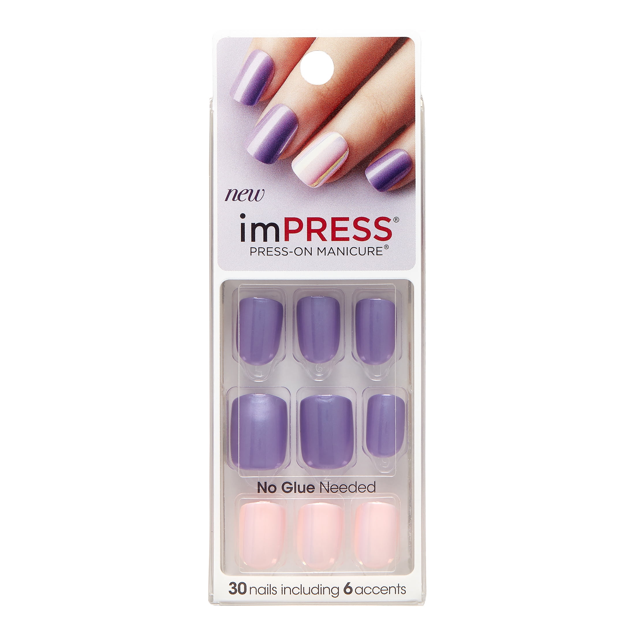 imPRESS Press-on Nails Gel Manicure - Bright as a Feather - Walmart.com