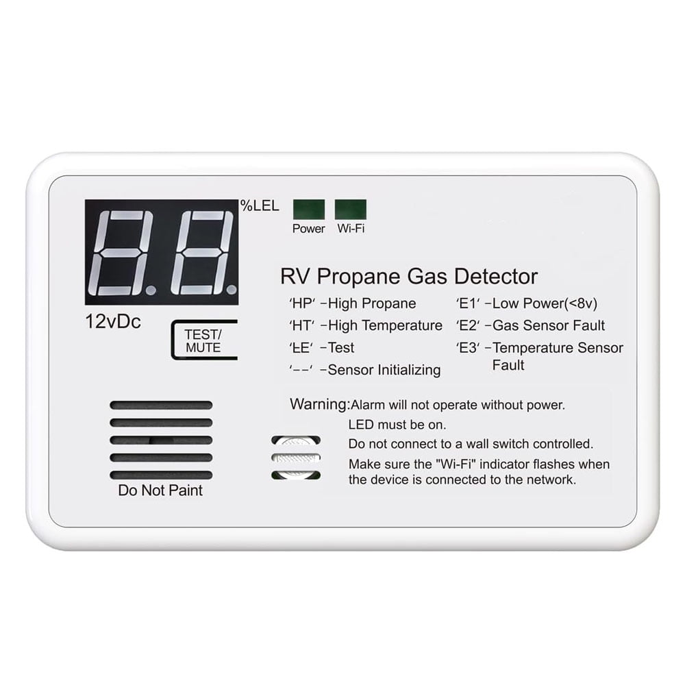 imUfer RV Smart Propane Gas Detector DC 12V 85dB Loud Alarm for Trailer ...