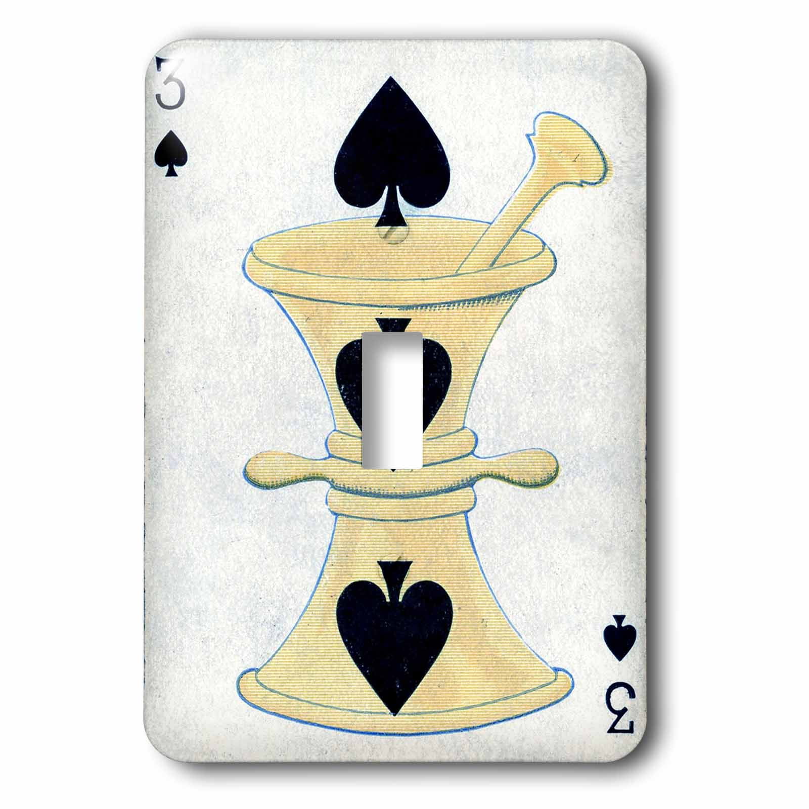 image of 3 of clubs playing card single toggle switch lsp-179624-1 ...