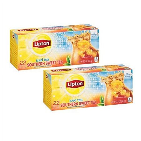 Lipton Southern Sweet Iced Tea Bags 22 Count Family Size (Pack of 2 ...