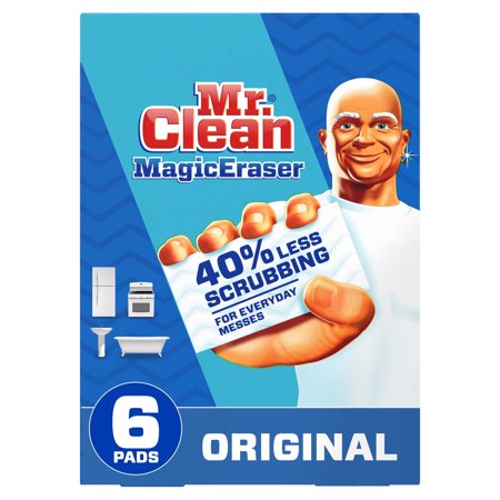 Mr. Clean Magic Eraser Original, Cleaning Pads with Durafoam, 6 Ct ...