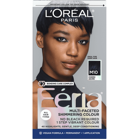 L'Oreal Paris Feria Midnight Bold Hair Color, M10 Cosmic Azure ...