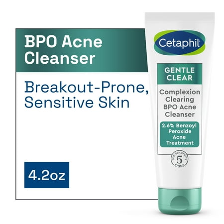 Cetaphil Gentle Clear Complexion-Clearing BPO Acne Cleanser for Sensitive Skin, 4.2 oz – Walmart ...
