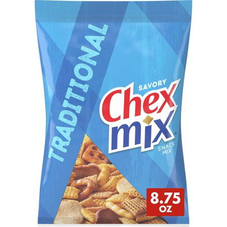 Chex Mix Snack Mix, Traditional, Savory Snack Bag, 8.75 oz – Walmart ...