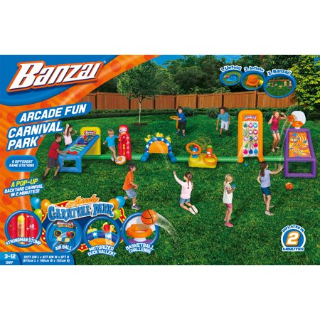 Banzai Arcade Fun Carnival Park (Inflatable Backyard Sports Play with ...