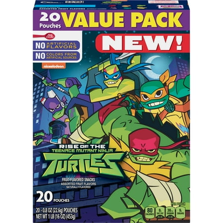 Teenage Mutant Ninja Turtles Fruit Flavored Snacks Gluten Free, 20ct ...