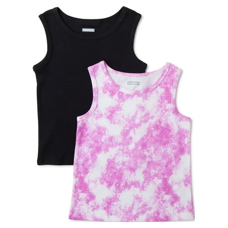 Garanimals Baby and Toddler Girl Tank Tops, 2-Pack, Sizes 12 Months-5T ...