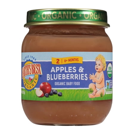 Earth's Best Organic Baby Food Jars, Stage 2 Fruit Puree for Babies 6 ...