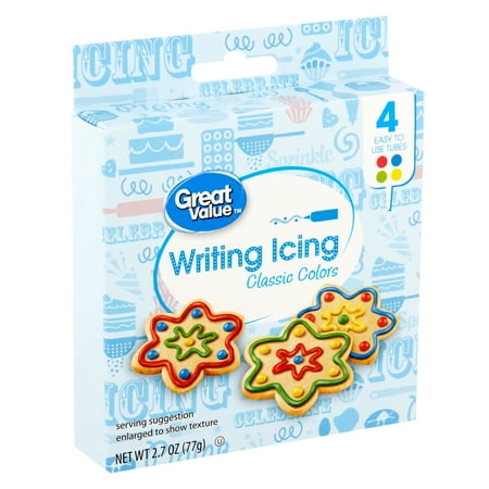 Great Value Classic Colors Writing Icing, 4 count, 2.7 oz – Walmart ...