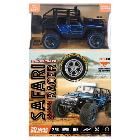Power Craze Safari Racer High Speed Buggy- Blue - Remote Control- 1:24 ...