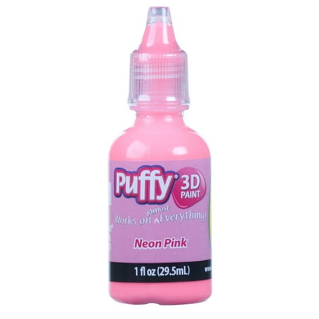 Puffy 3D Puff Paint, Fabric and Multi-Surface, Neon Pink, 1 fl oz ...