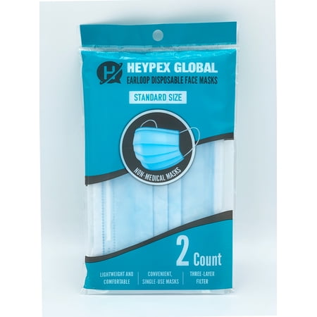 Protector Plus Disposable, One Size Earloop Face Masks, 2 Ct – Walmart ...