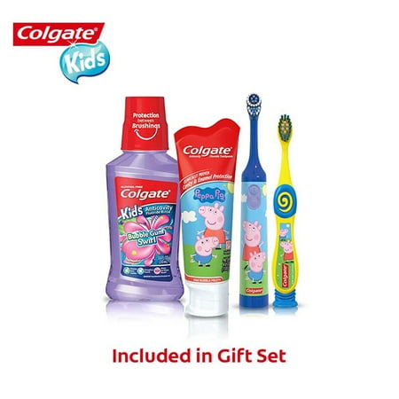 Colgate Kids Toothbrush, Toothpaste, Mouthwash Gift Set - Peppa Pig ...