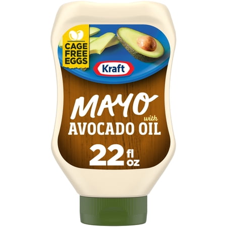 Kraft Mayo with Avocado Oil Reduced Fat Mayonnaise, 22 fl oz Bottle ...