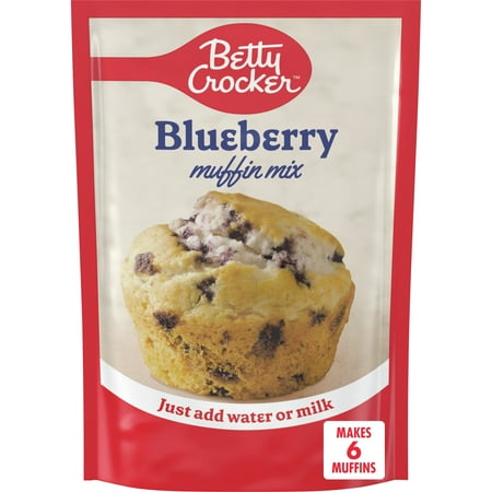 Betty Crocker Blueberry Muffin Mix, Easy Baking Mix, 6.5 oz. – Walmart ...