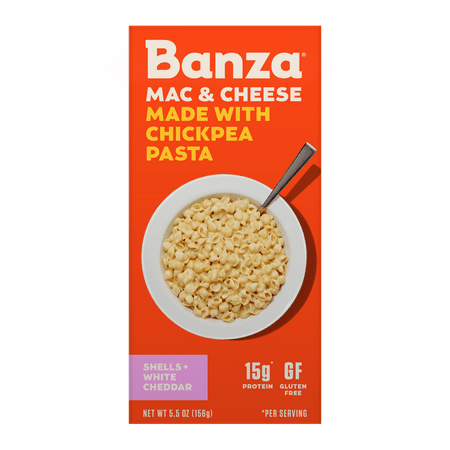 Banza Mac and Cheese, Shells with White Cheddar – High Protein, Gluten ...