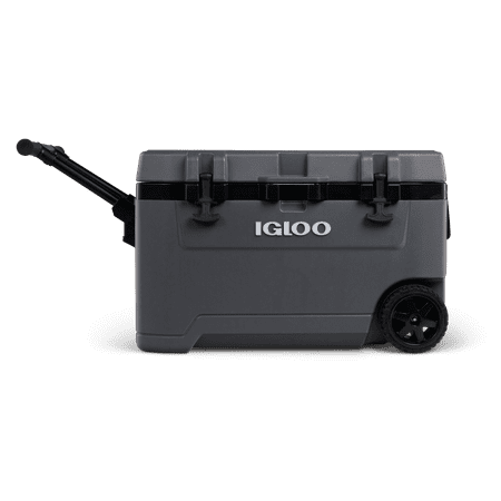 Igloo Overland 72 Quart Ice Chest Cooler with Wheels, Gray (31" x 18 ...