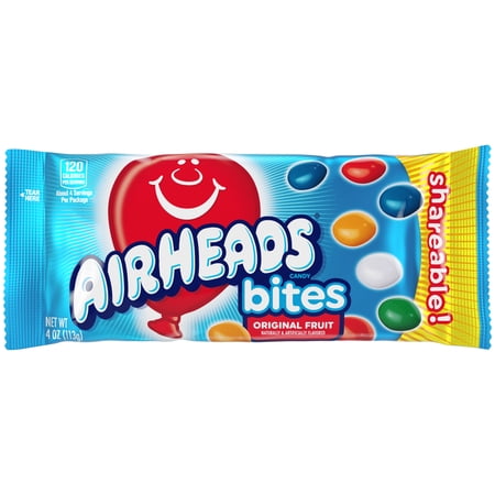 Airheads Shareable Chewy Candy Bites, Assorted Fruit Flavor, Nut Free ...