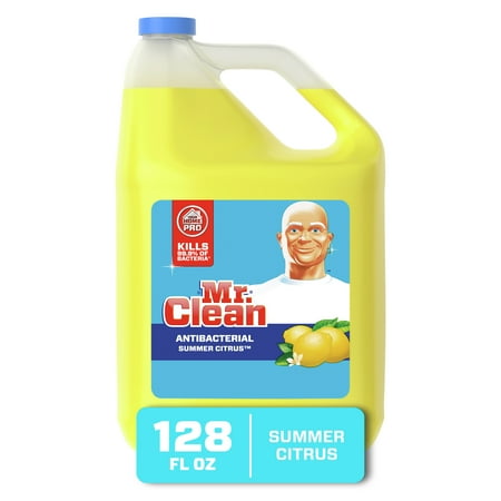 Mr. Clean Antibacterial Multi-Surface Cleaner, Summer Citrus, 128 fl oz ...