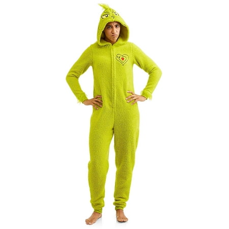 Women's Grinch Fluffy Grinch Union – BrickSeek