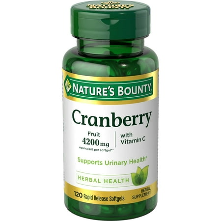 Nature's Bounty Cranberry Pills, Softgels, 4200 Mg, 120 Ct – Walmart ...