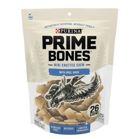 Purina Prime Bones Real Duck Natural Chews for Dogs, 26 ct Pouch ...