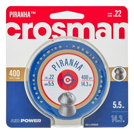 Crosman Piranha .22 Caliber Premier Pellets, 400 Ct. 14.3 Gr., LPPH2 ...