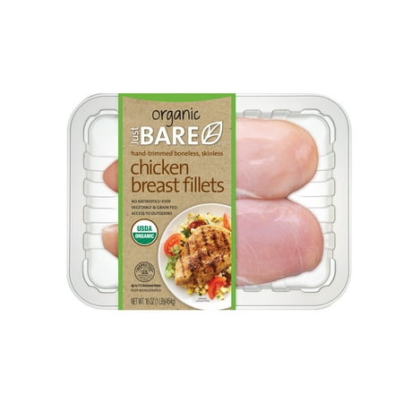 Just BARE Organic Hand Trimmed Boneless Skinless Chicken Breast Fillets ...