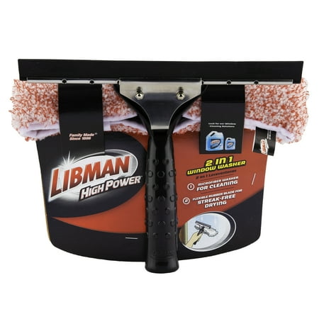 Libman Black Red Window Washer with Squeegee Width 12 inch Length 3.75 ...