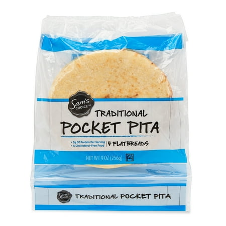 Sam's Choice White Pocket Pita, 9 oz, 4 Count – Walmart Inventory ...