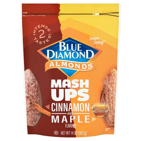 Blue Diamond Mash Ups, Cinnamon and Maple Snack Almonds, 14 Ounce ...