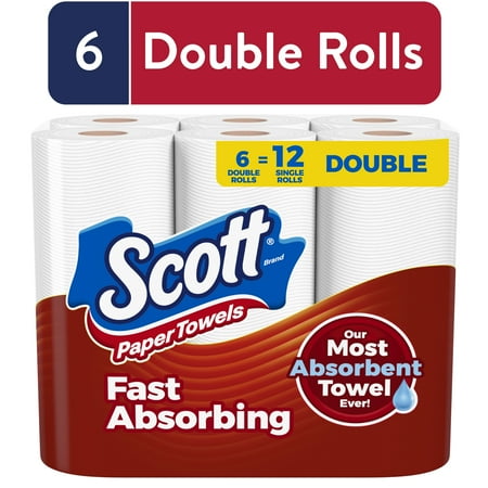 Scott Choose-a-Sheet Paper Towels, 6 Double Rolls – Walmart Inventory ...