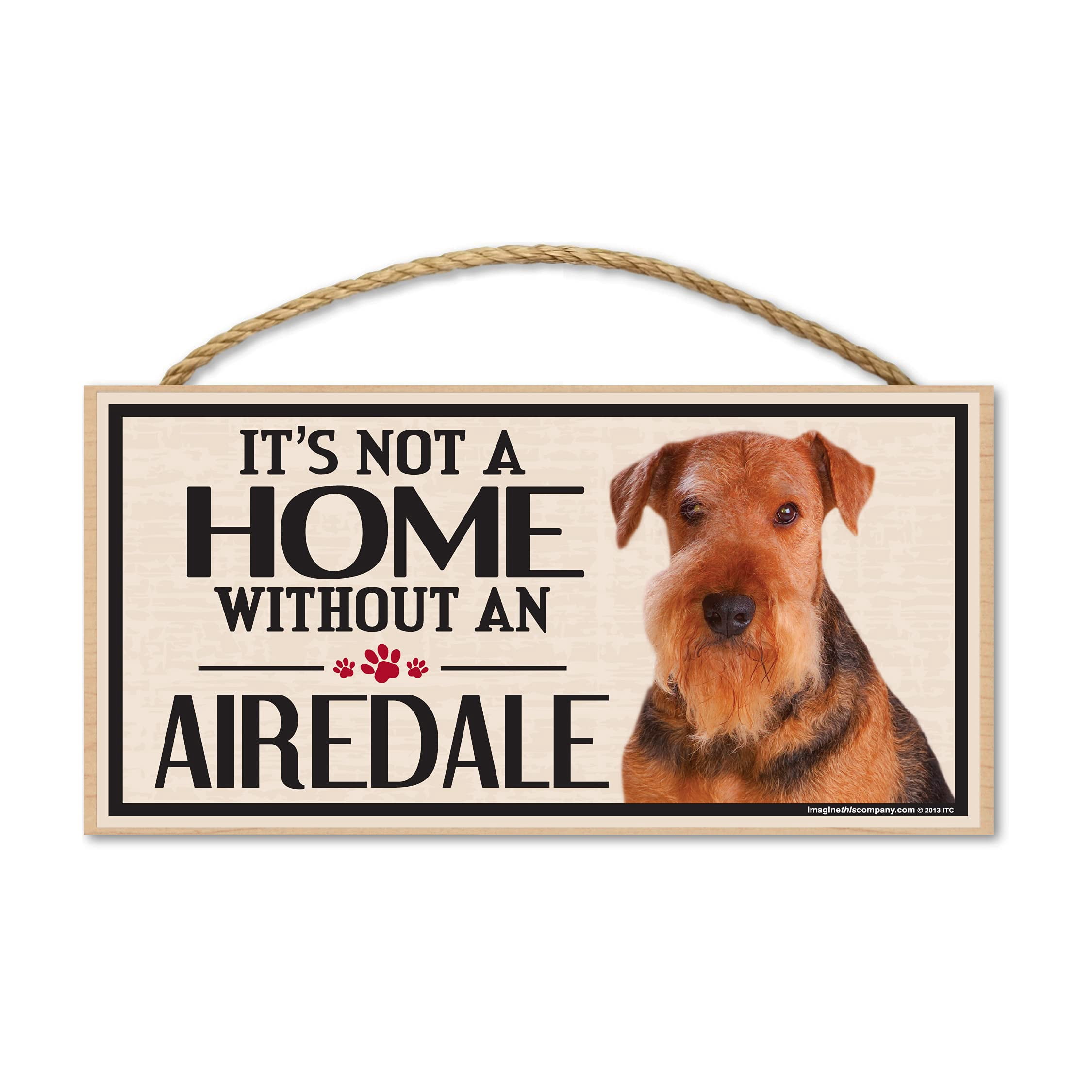 Imagine This Wood Sign for Airedale Dog Breeds - Walmart.com