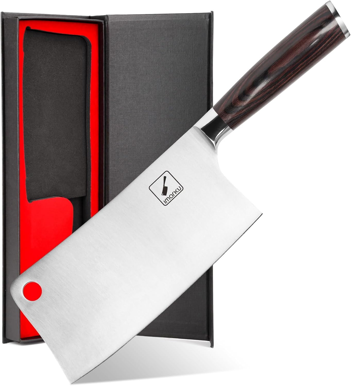 imarku Cleaver Knife 7 Inch Meat Cleaver - SUS440A Japan High Carbon ...