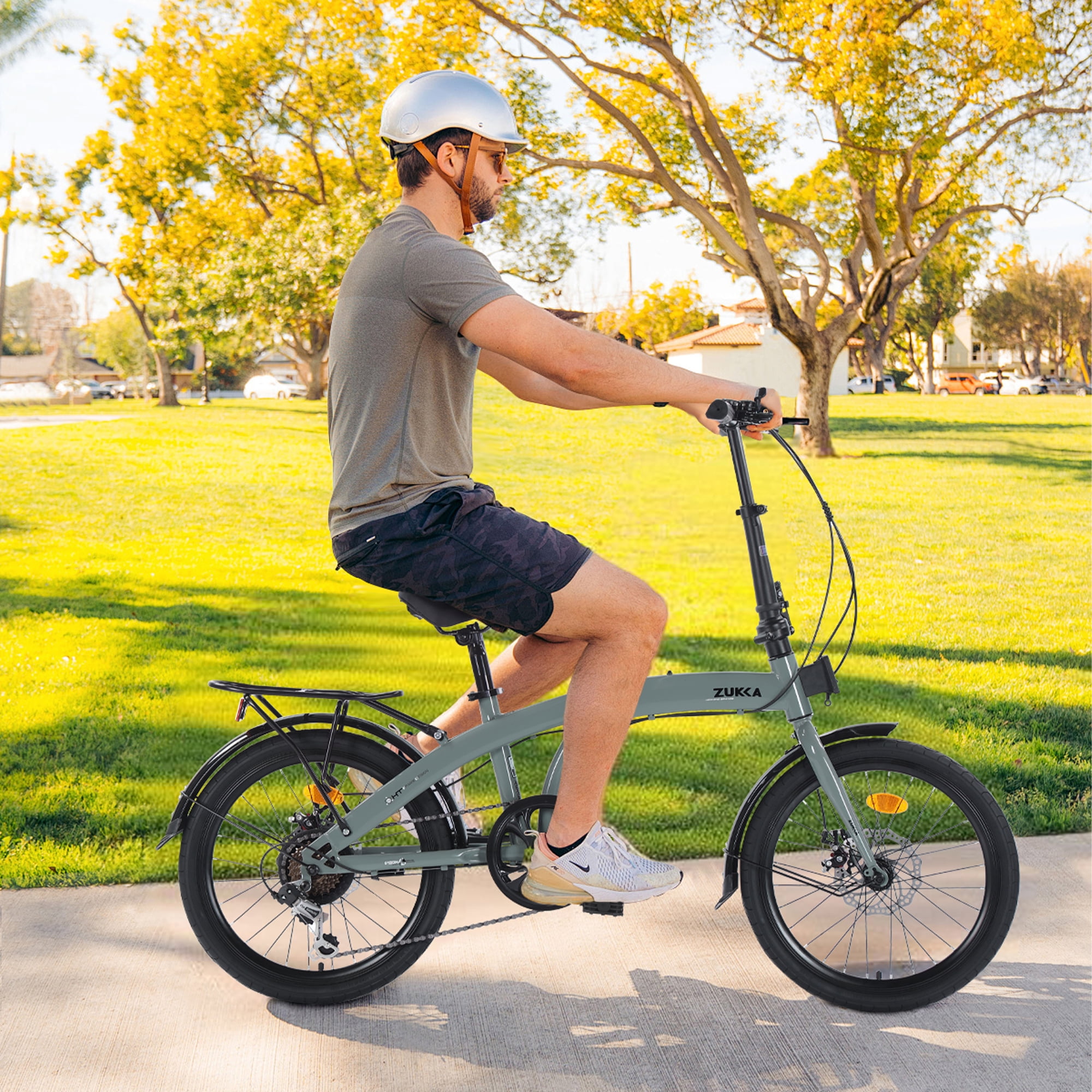 imerelez 20" Folding Bike Steel Frame 7 Speed City Bike - Walmart.com